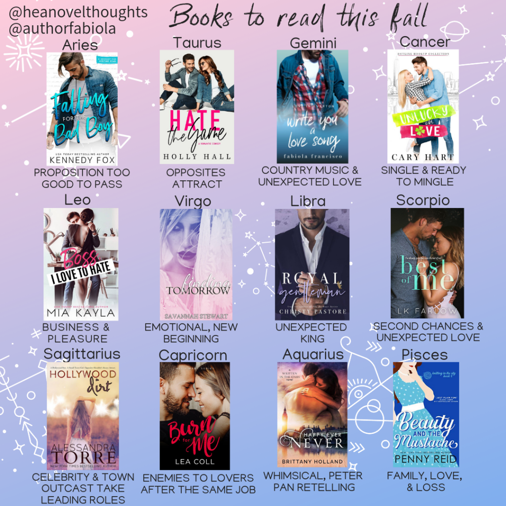 Fall Reads Based on Your Sign - HEA Novel Thoughts