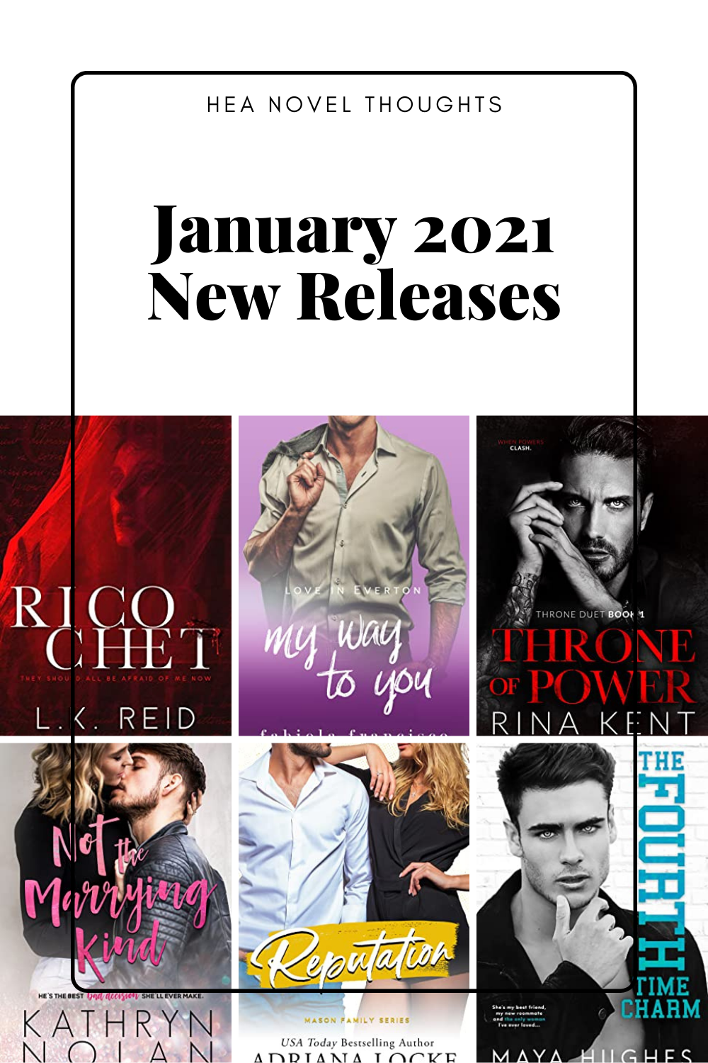 January 2021 New Releases - HEA Novel Thoughts