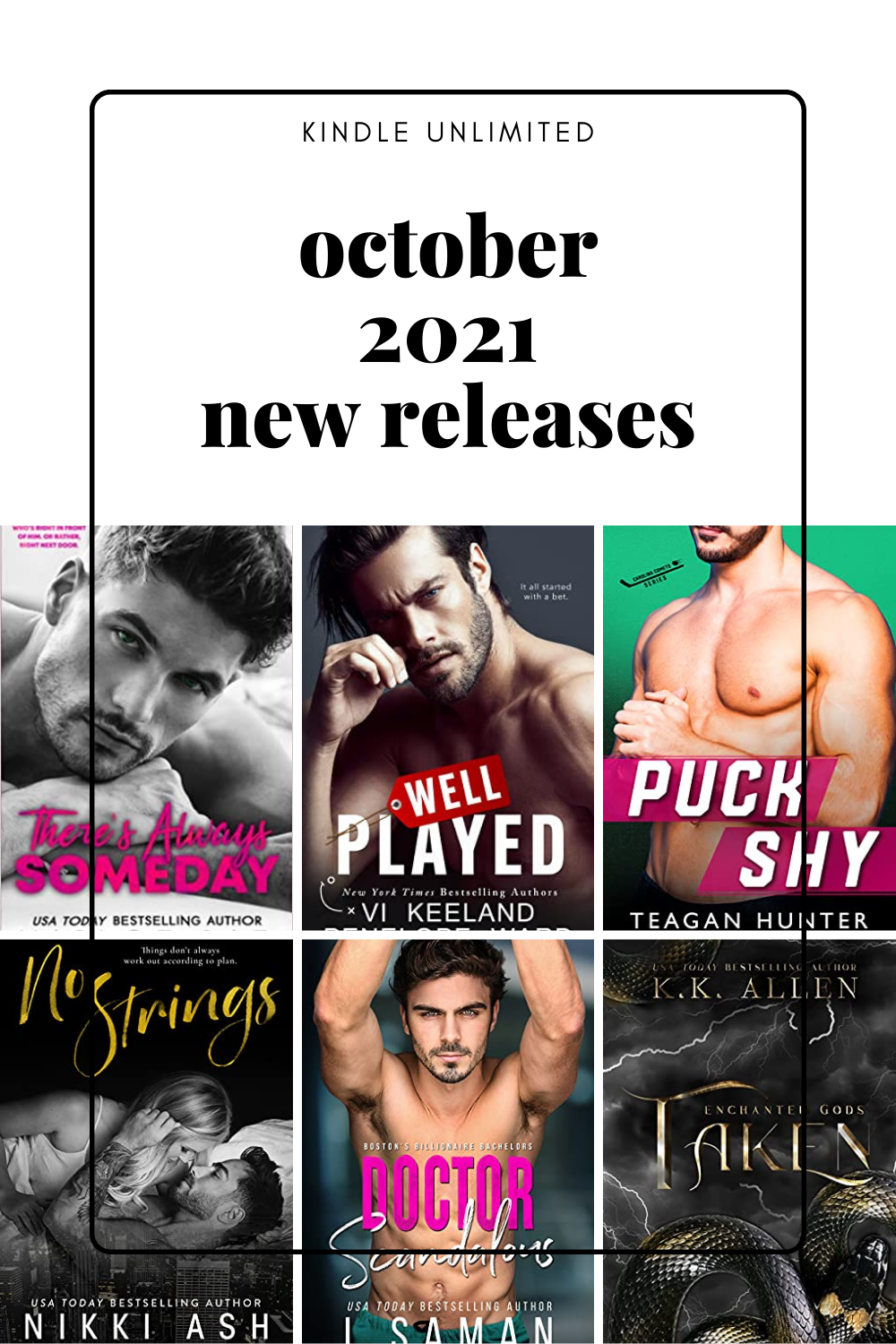 October 2021 New Releases in Kindle Unlimited - HEA Novel Thoughts